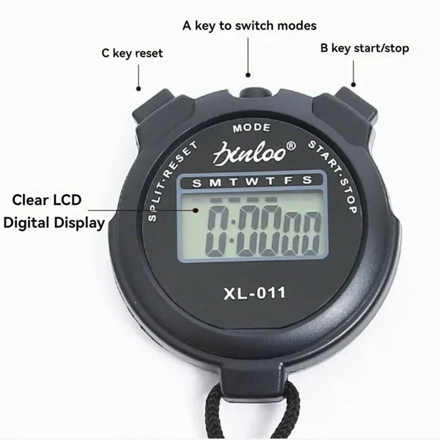 1pc Digital Stopwatch Timer, Two Row Stopwatch Timer, Professional ...
