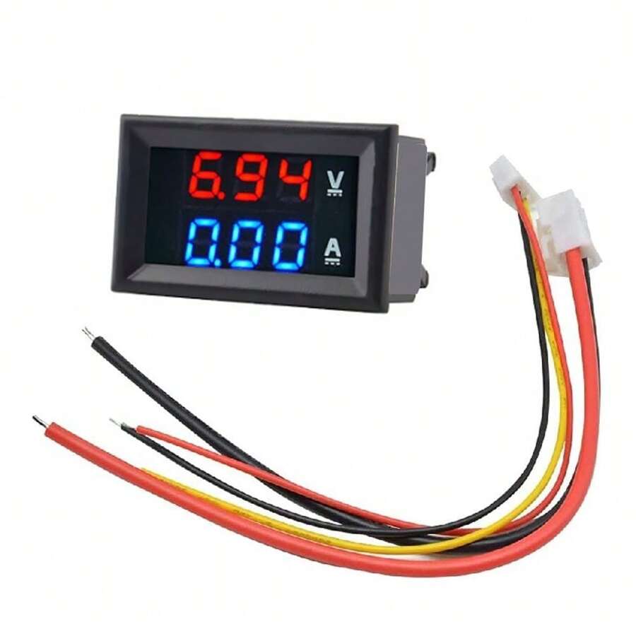 0.28" LED Voltage Meter Ammeter Meter, Red Blue Digital Multimeter ...
