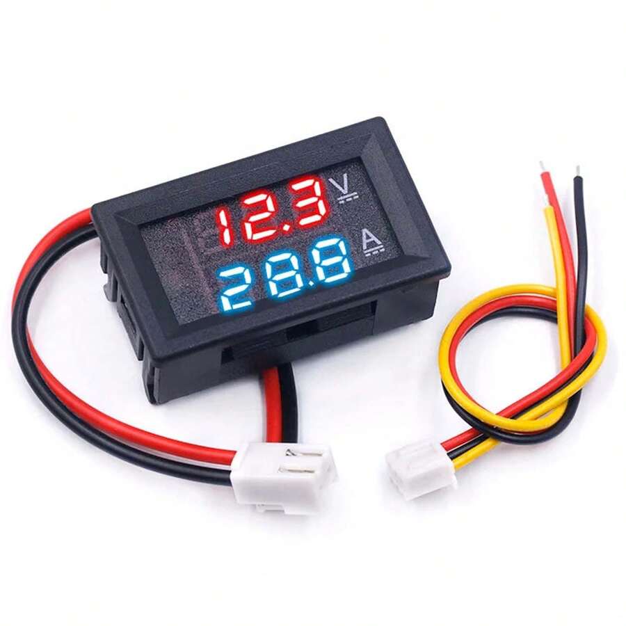 0.28" LED Voltage Meter Ammeter Meter, Red Blue Digital Multimeter ...