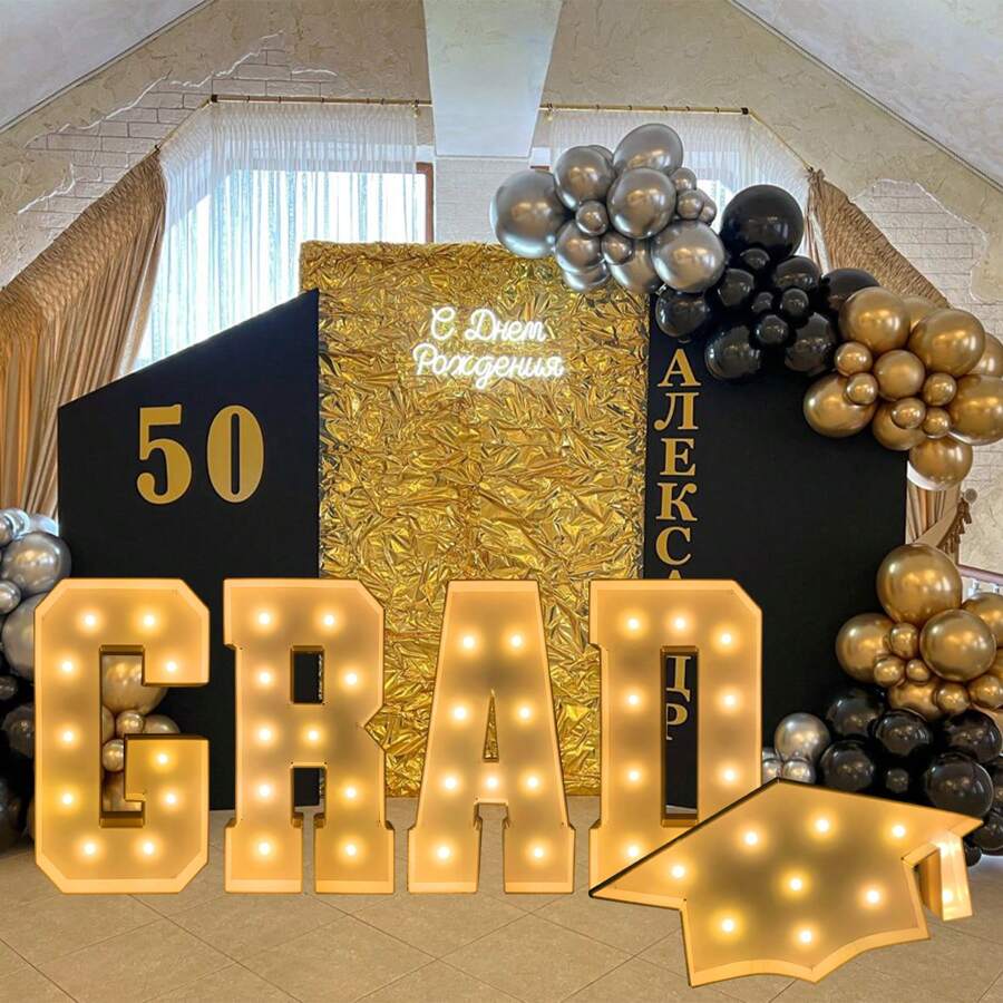 1pc Graduation Decorations Marquee Light Up Letter Class Of 2024 ...