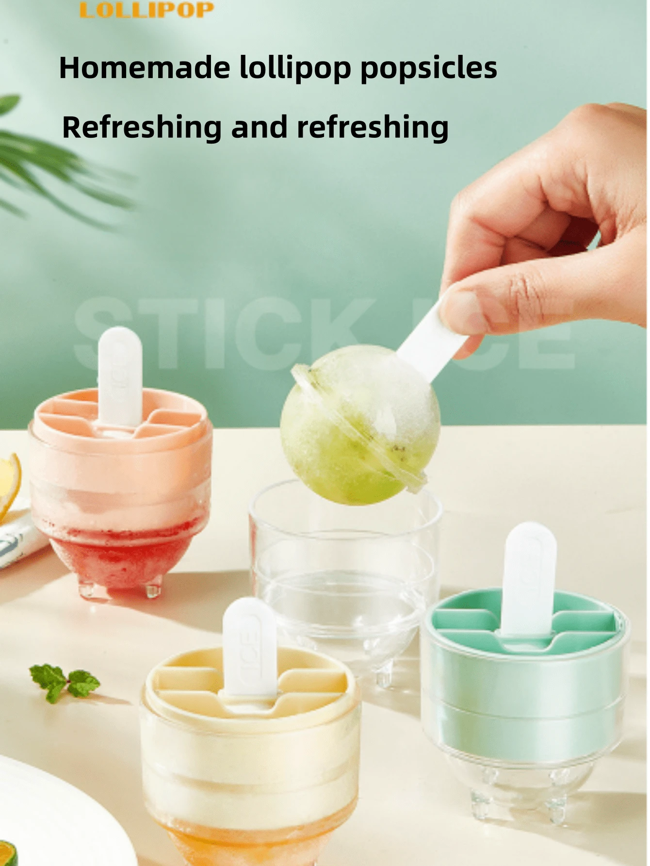 1pc Summer Cartoon Popsicle Ice Cube Tray For Ice Ball Making At Home ...