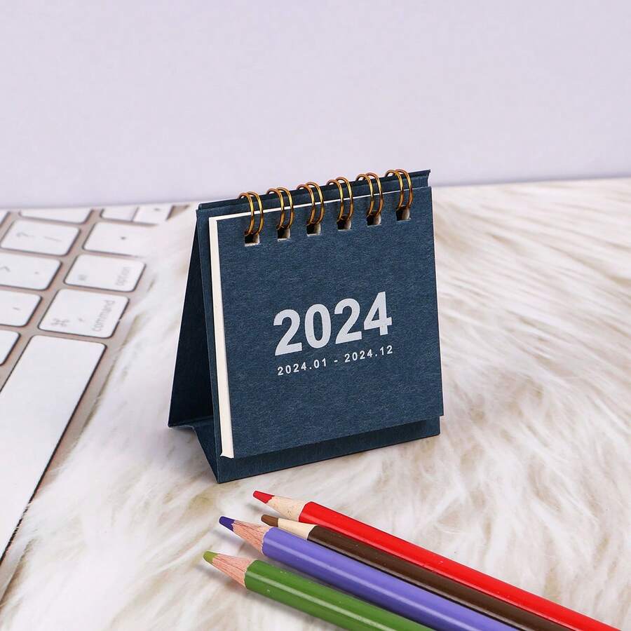 Un calendario de mesa mini minimalista para 2024 con funciones diarias ...