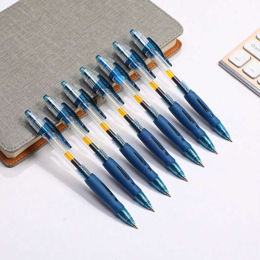 10pcs New Retractable Gel Ink Rollerball Pens, Click Ball Pens, Tri ...