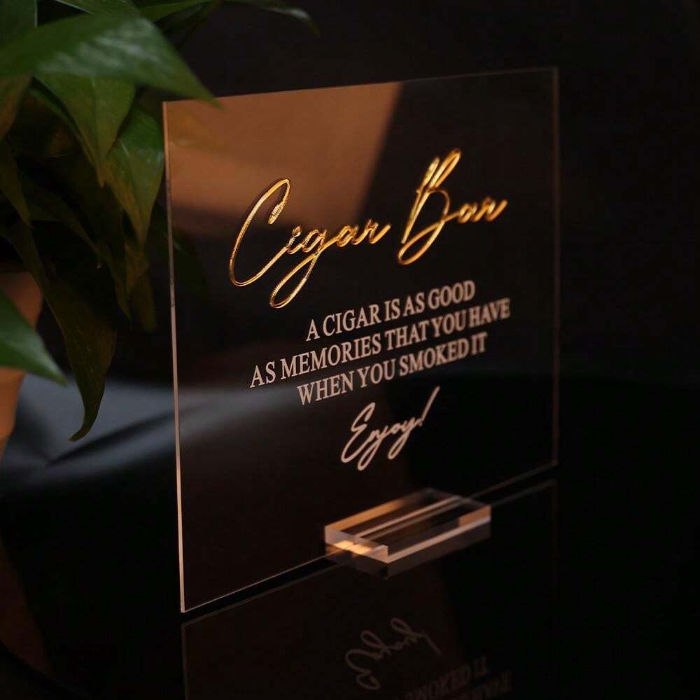 Cigar Bar Sign Wedding Favor Acrylic Wedding Sign | Enjoy Cigars From ...