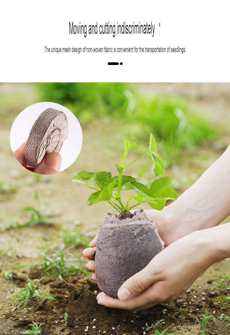 10pcs Seedling Nutrient Block Non-Woven Fabric Compressed Peat Block ...