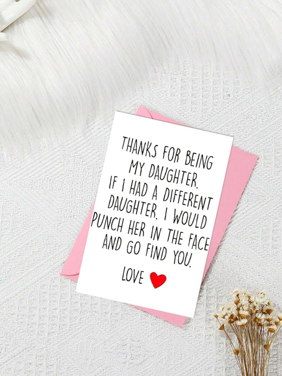 Cartão de presente para minha filha, obrigado por se tornar minha filha ...