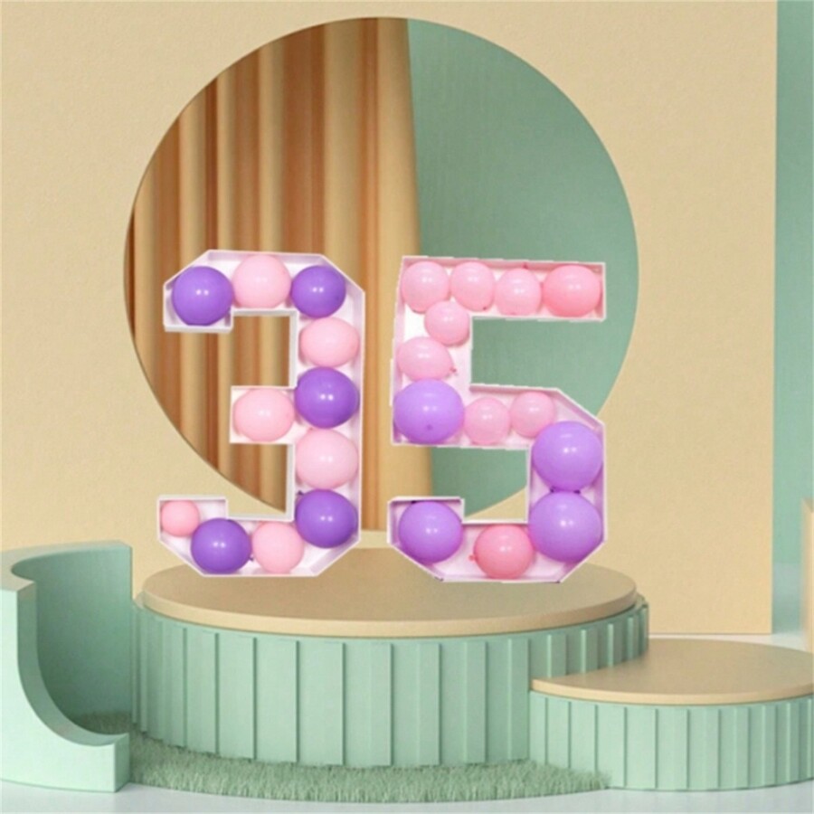 Mosaic Number Filling Box For Balloons, Marquee Number, Large Number ...