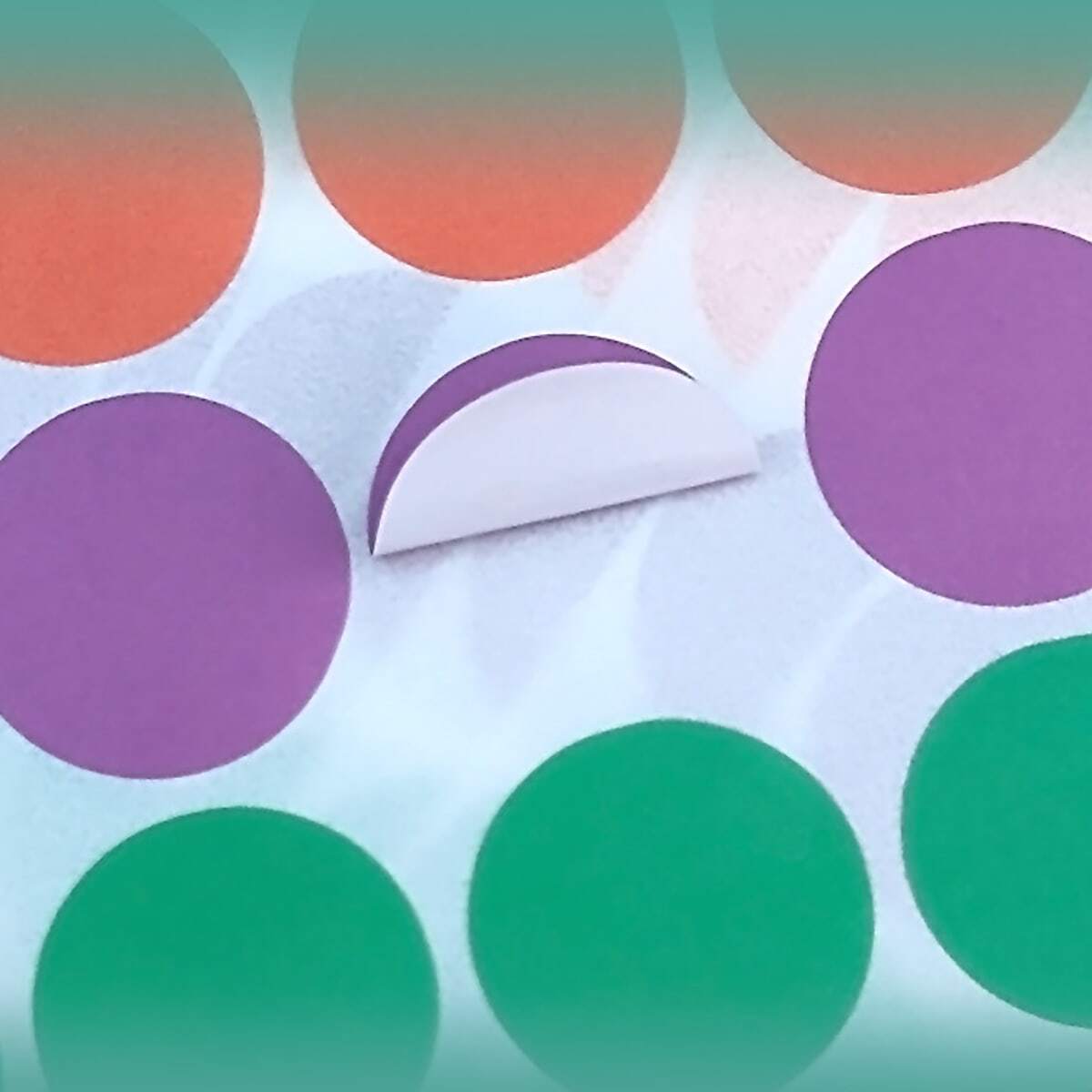 480 PCS 10 Sheets Color-Coded Dot Stickers, 8 Color Styles Circular ...