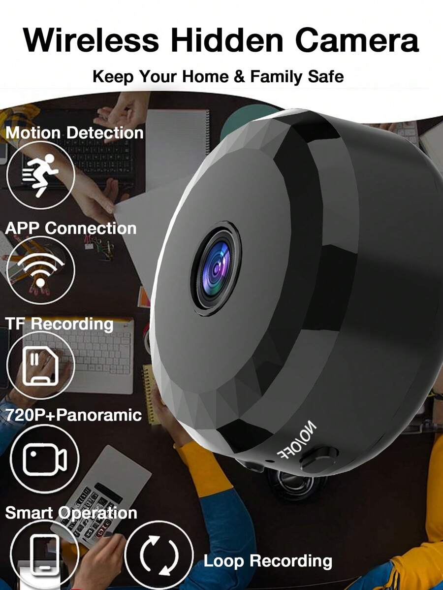 Mini Spy Camera, Wireless WiFi Hidden Camera 720P Full HD, Hidden ...