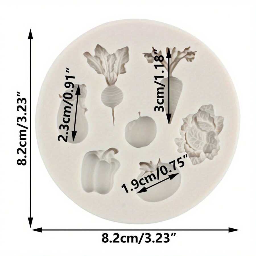 Vegetables Silicone Mold Radish Tomato Cup Topper Cabbage Fondant ...