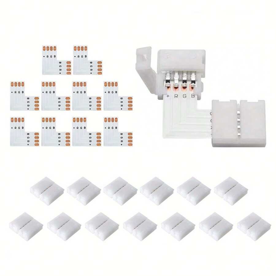 24pcs LED Strip Connector Kit For Extending LED Light Strips On Linear ...