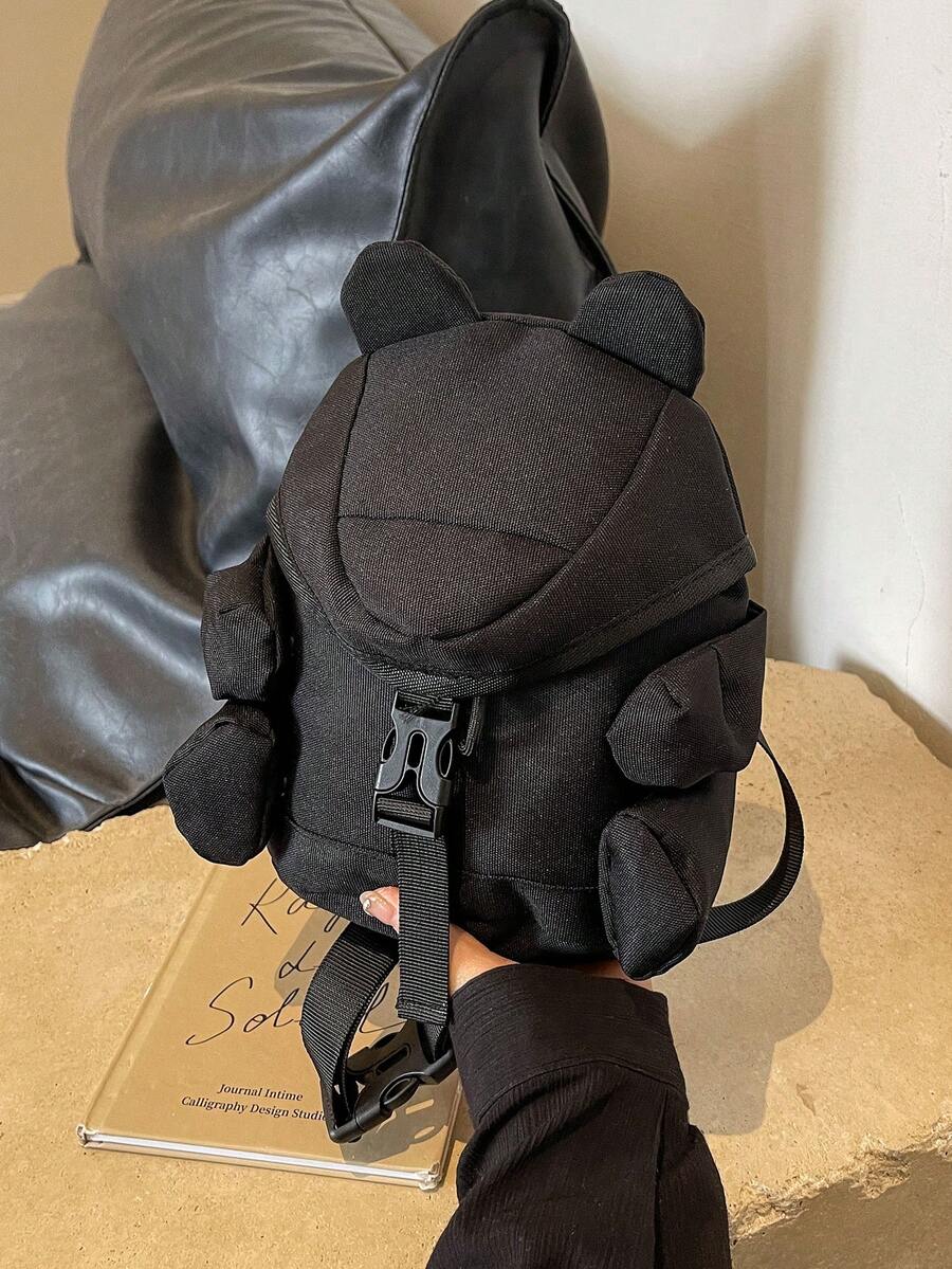 2024 New Spring/Summer Cute Black Bear Backpack Lightweight Durable ...