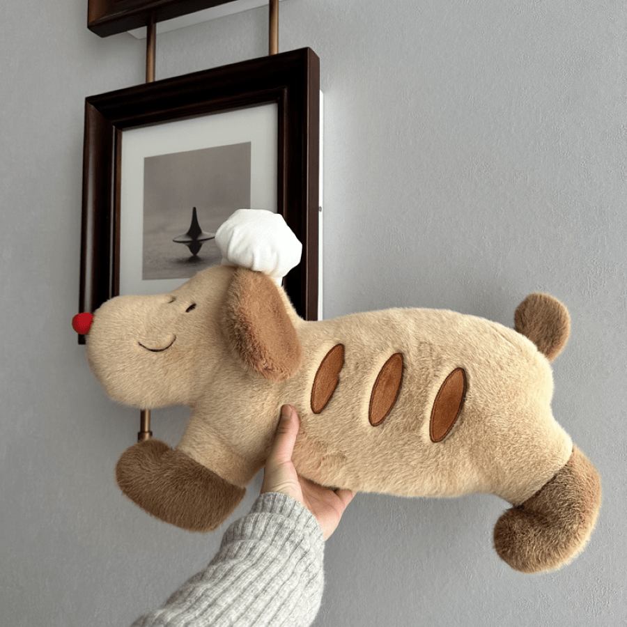 Baker's Best Friend - Chef-Hatted Dog Pillow With Baguette Belly: A ...
