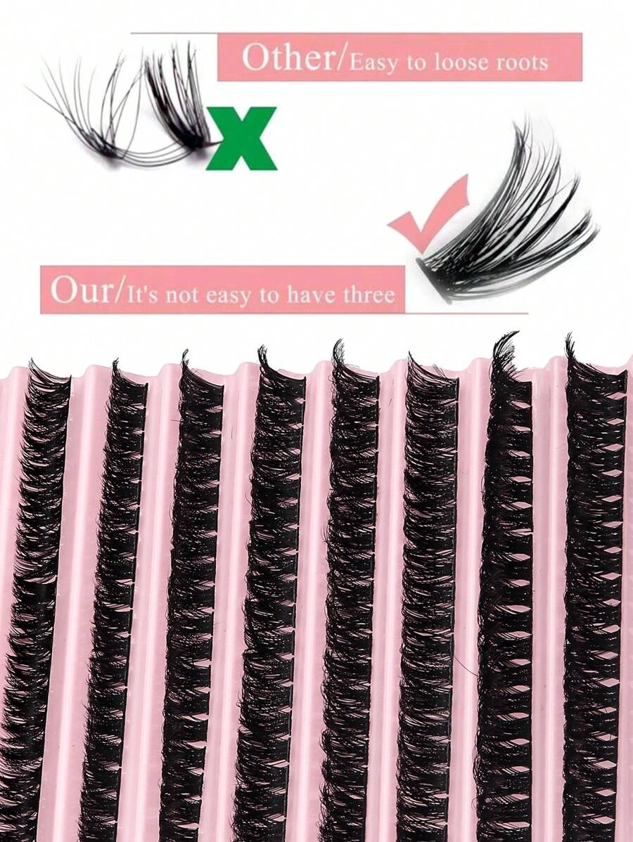 80D Lash Clusters DIY Eyelash Extension 10-16mm Cluster Lashes Wispy ...