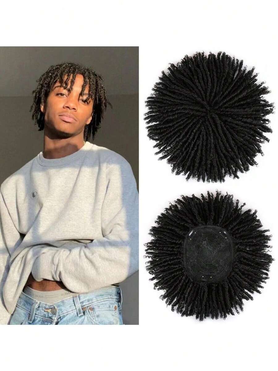 6inch Dreadlock Hair Topper Wig With Clips In For Women And Men, Short ...