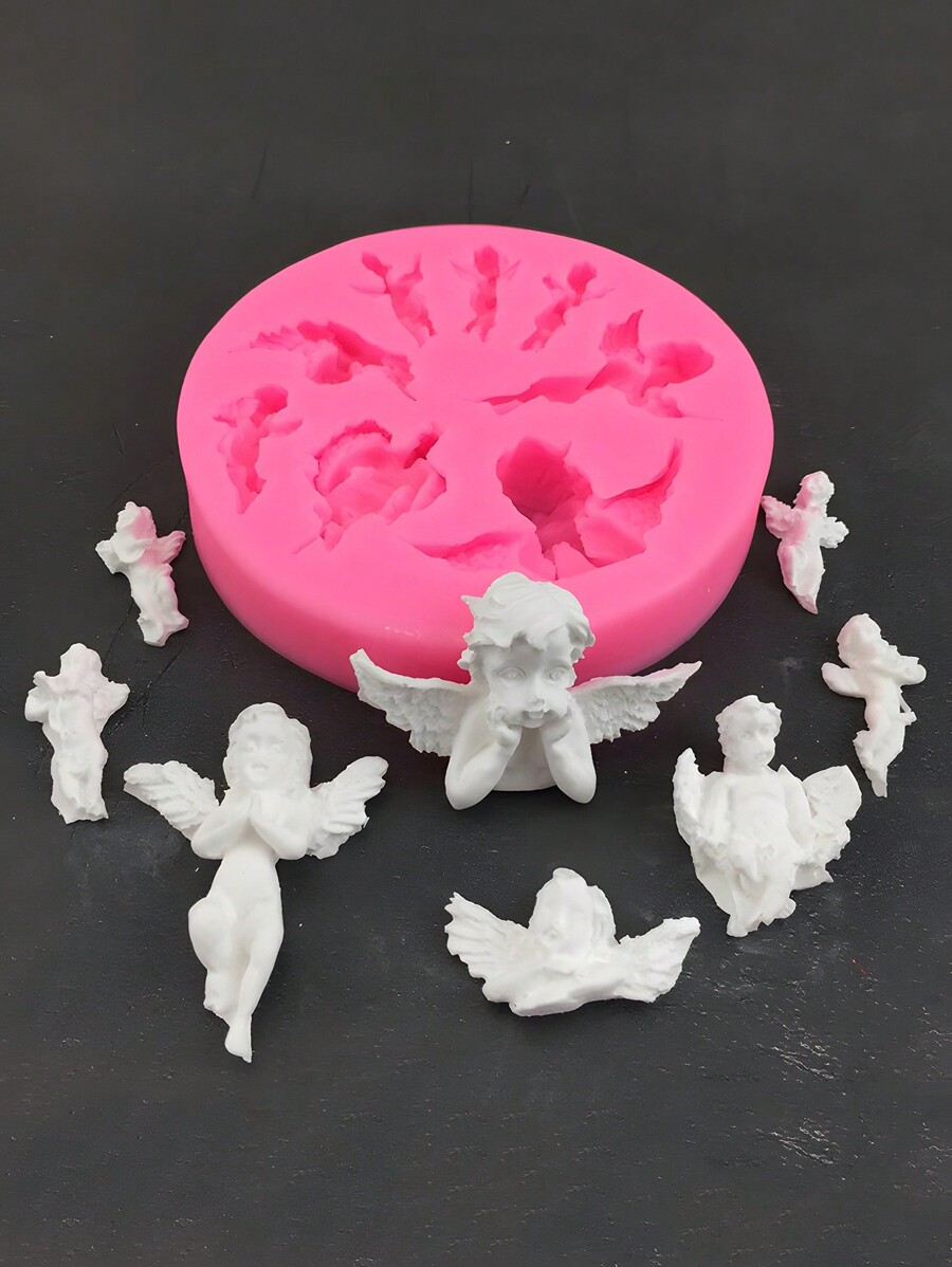 3D Angel Shaped Gypsum Candle Mold, DIY Angel With Wings Cake ...