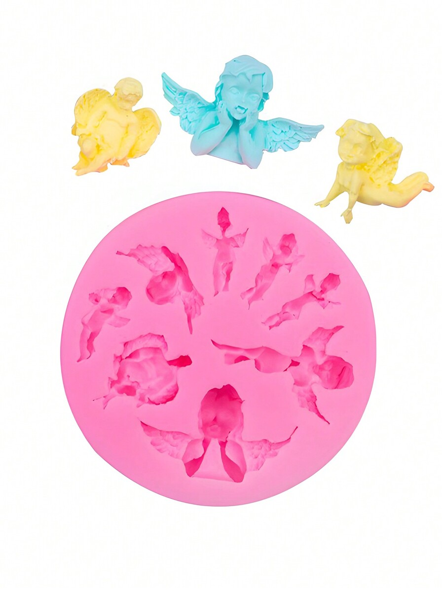 3D Angel Shaped Gypsum Candle Mold, DIY Angel With Wings Cake ...