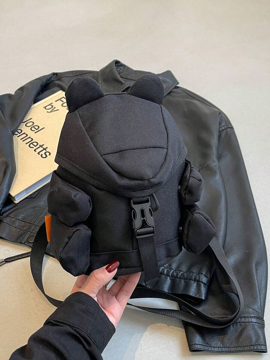 2024 New Spring/Summer Cute Black Bear Backpack Lightweight Durable ...