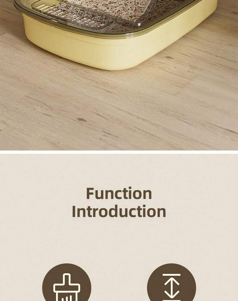 Extra Large Space New Creative Cat Litter Box, Half Closed Design ...