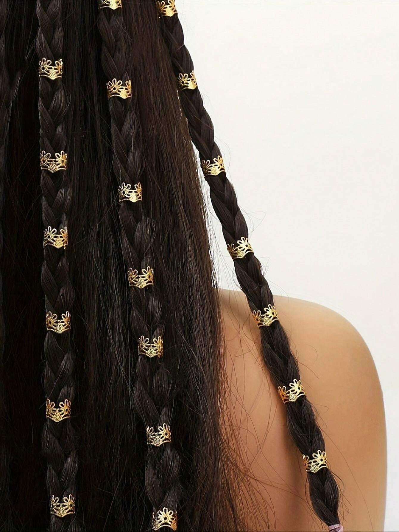 Confezione da 30 perline e anelli per treccine , accessori per capelli ...