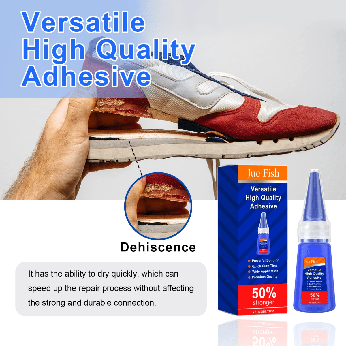 1pc 20g Adhesive Super Glue Strong Stickiness Quick Drying Long Lasting ...