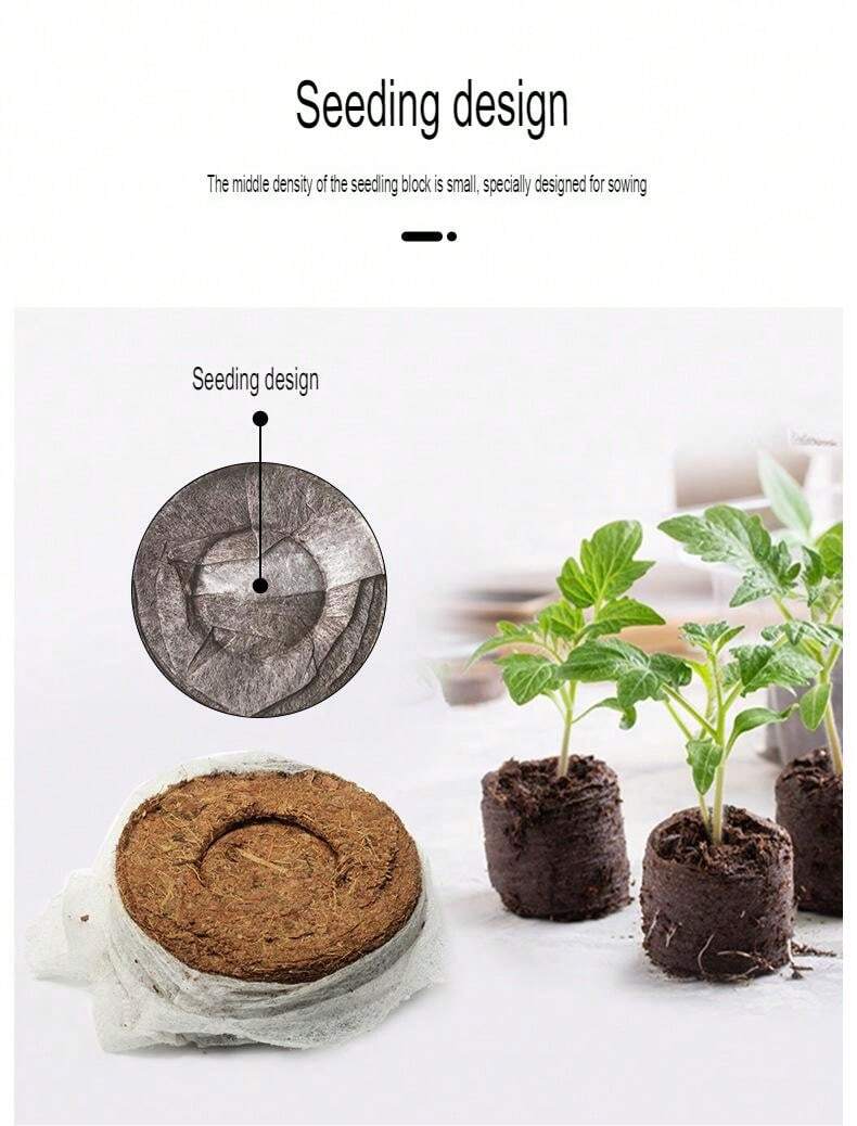 10pcs Seedling Nutrient Block Non-Woven Fabric Compressed Peat Block ...