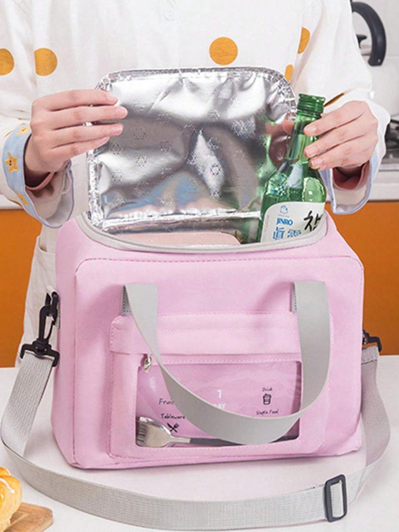 1pc Portable Japanese Style Lunch Bag, Insulated Aluminium Foil Picnic ...