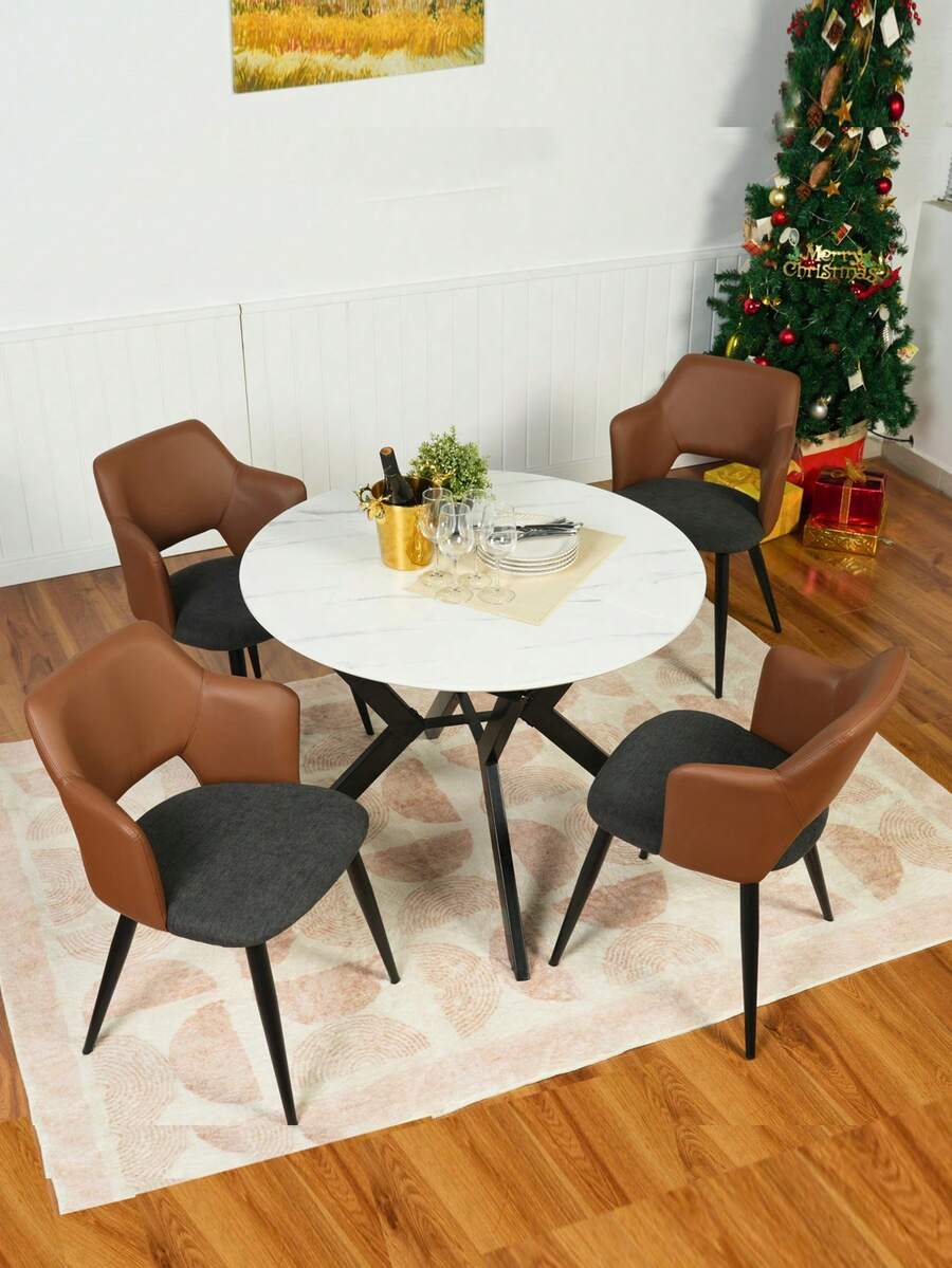 Meubles Cosy Set Of 2 Scandinavian Dining Room Chairs Kitchen Living ...