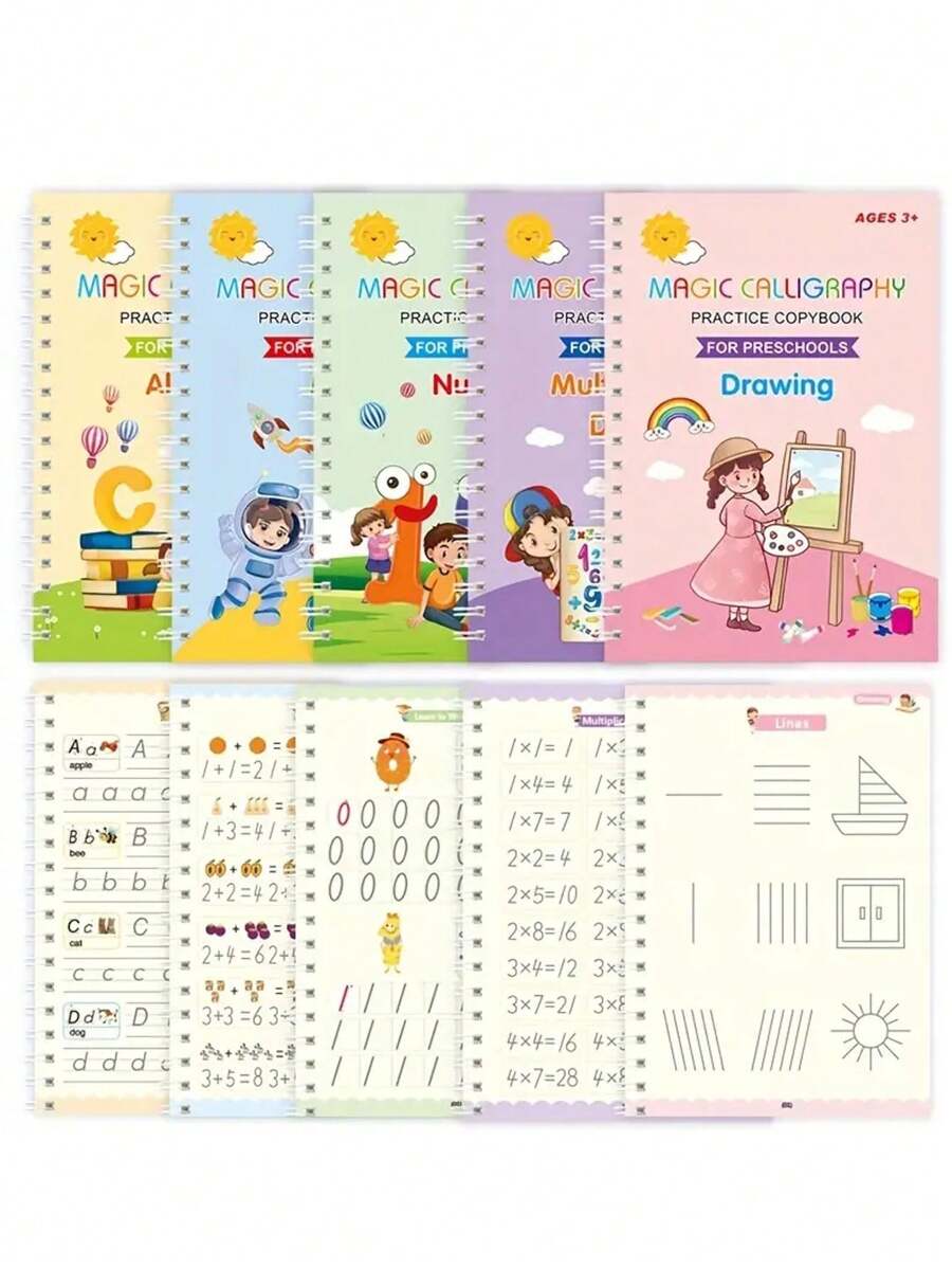 4-5 Libros de práctica de escritura en relieve reutilizables con ...