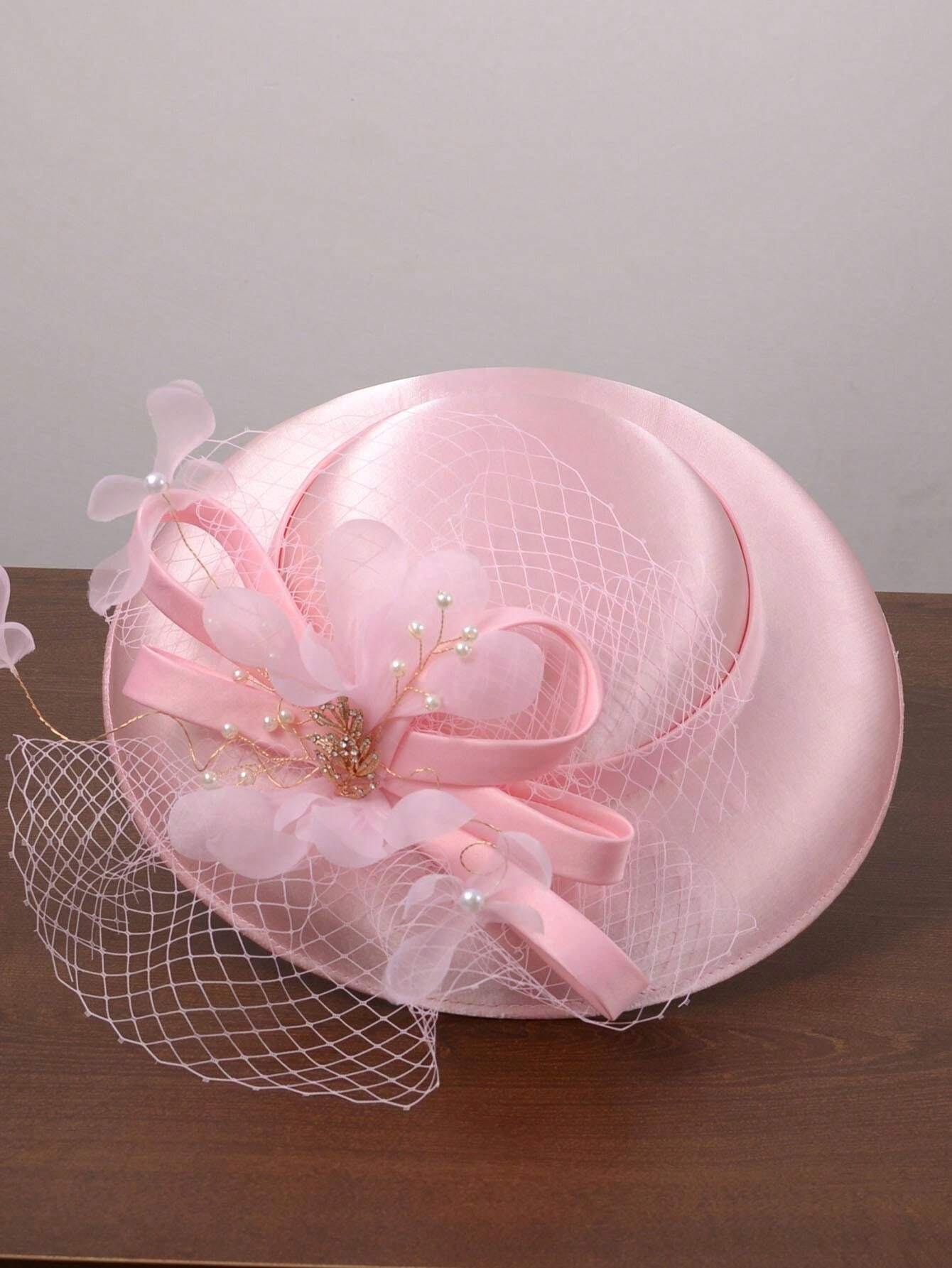 French Fashion Hat Bridal Fascinator Women British Style Hat Lady ...