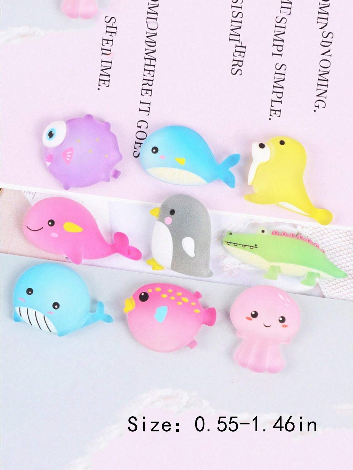 9pcs Resin Ocean Style Fridge Magnets Set, With Magnetic Absorption ...