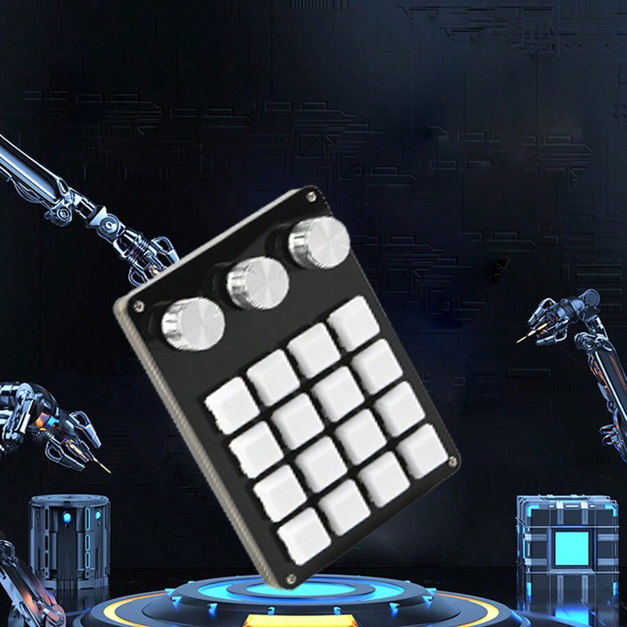 16 Keys Customizable Mini Keyboard, Gaming & Office Keypad With USB ...