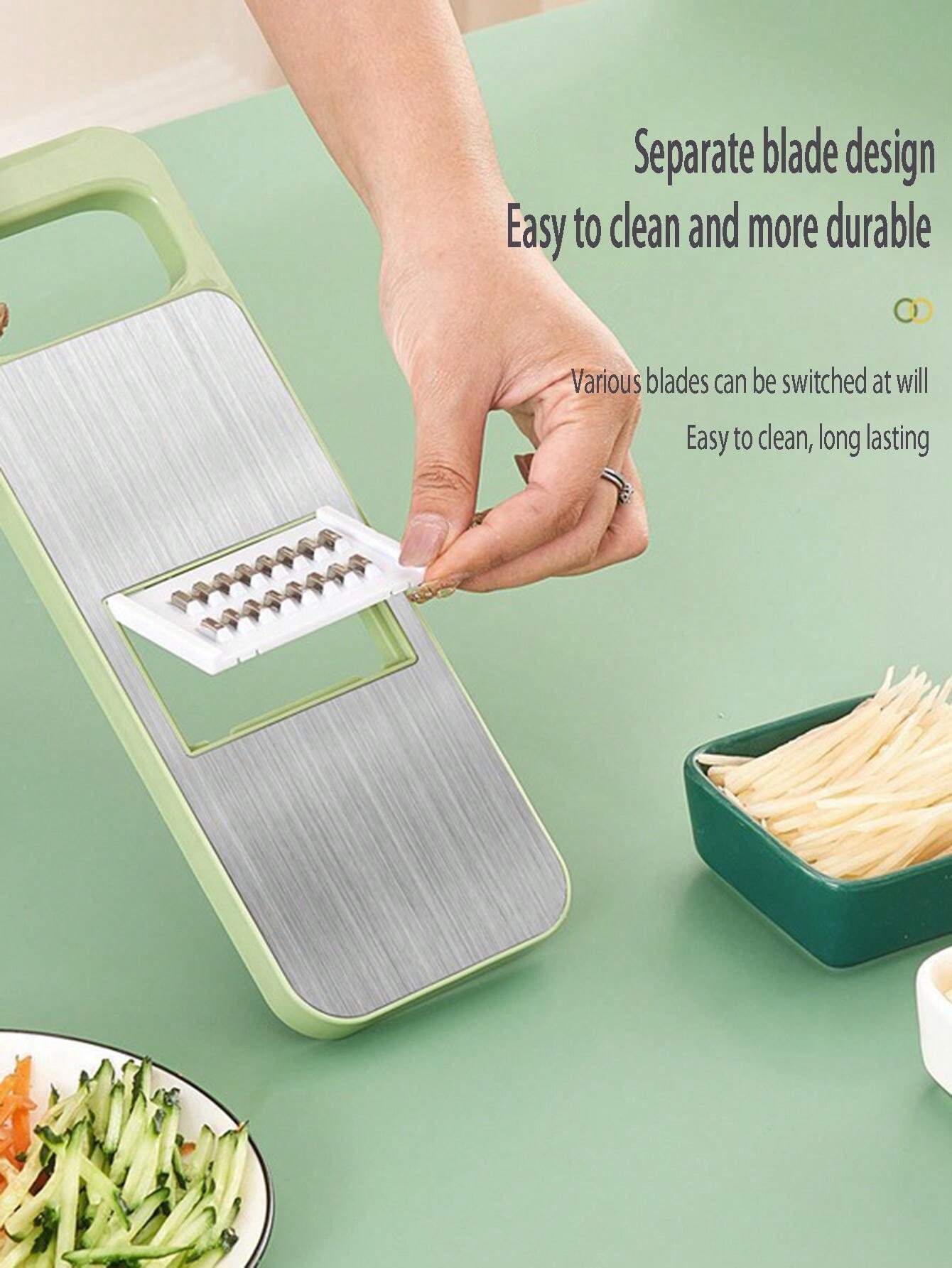 1pc Kitchen Vegetable Slicer, Household Hand Guard Shredder, Stainless ...