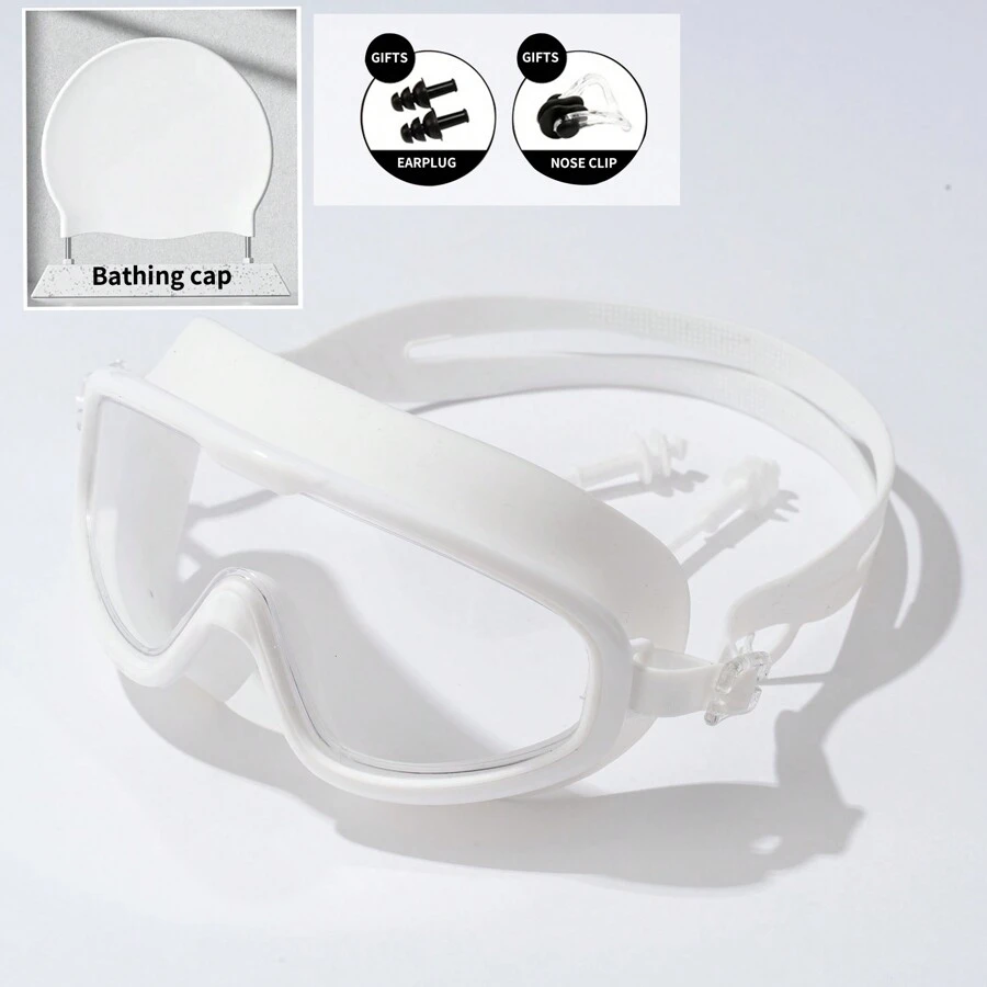 4pcs/Set Children Swimming Set (Goggles, Swim Cap, Nose Clip, Ear Plugs ...