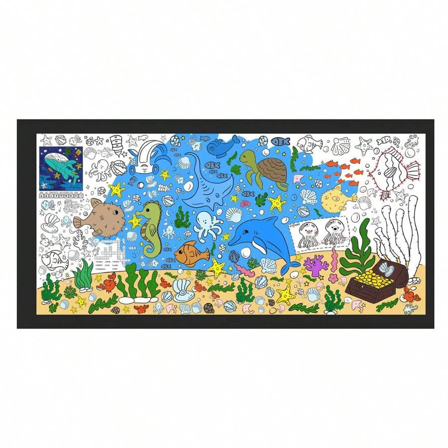 Under The Sea Large Coloring Poster 35 X 72 Inch, Ocean Animals Giant ...