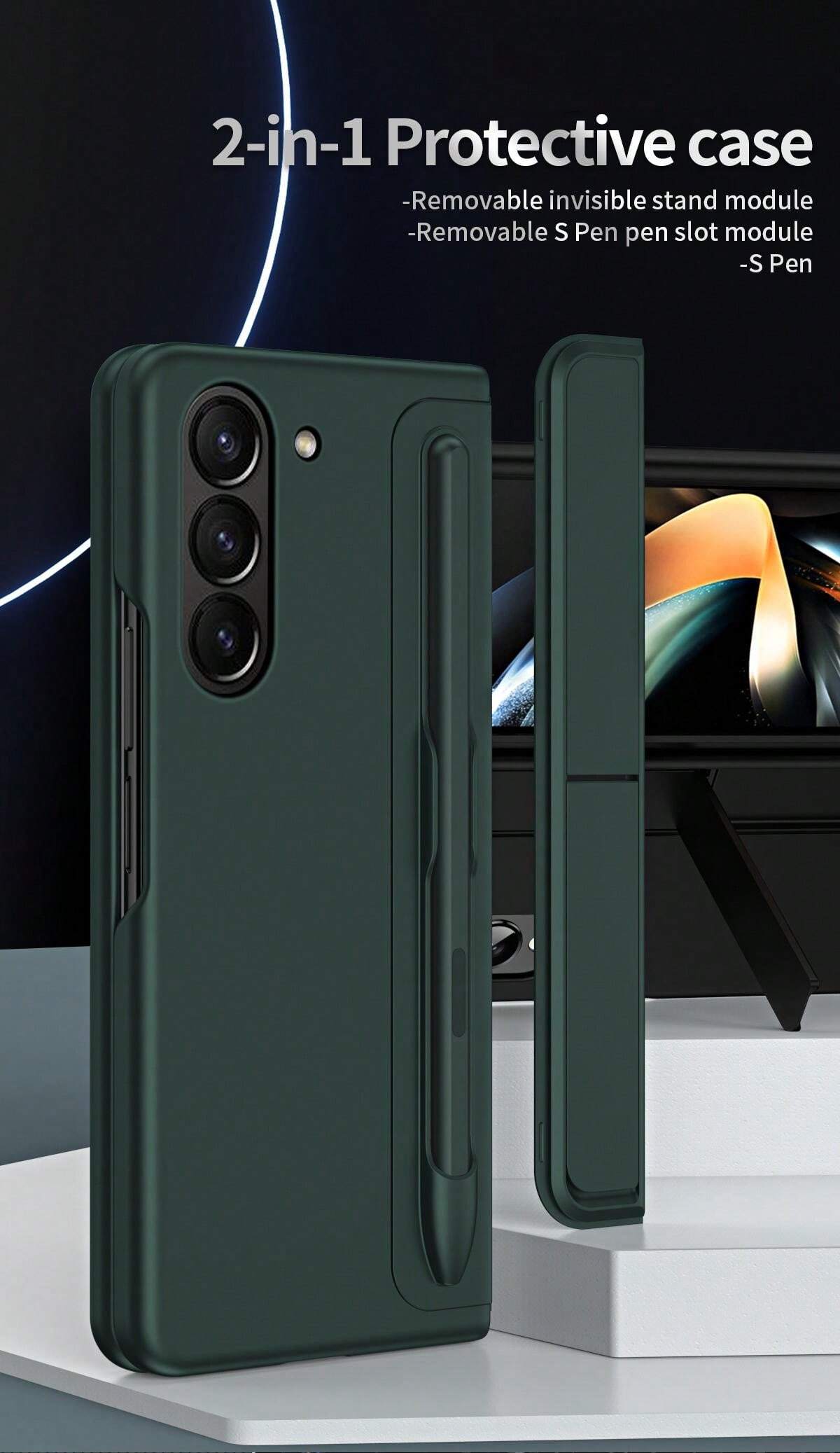 2-In-1 Business High-End Phone Case With Foldable Stand And Pen Slot ...