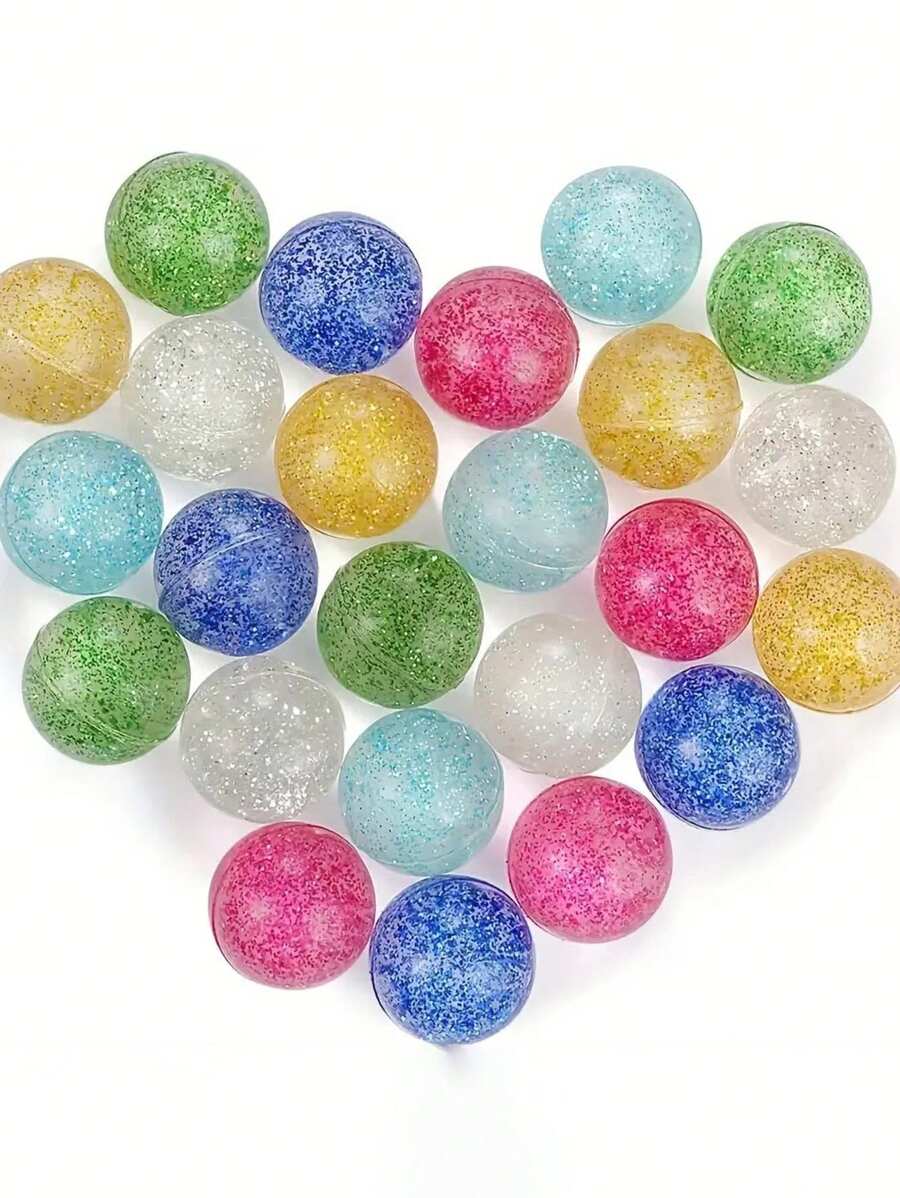 5/10/100pcs Random Color Transparent Soft Bouncy Balls, 1.06" Diameter ...