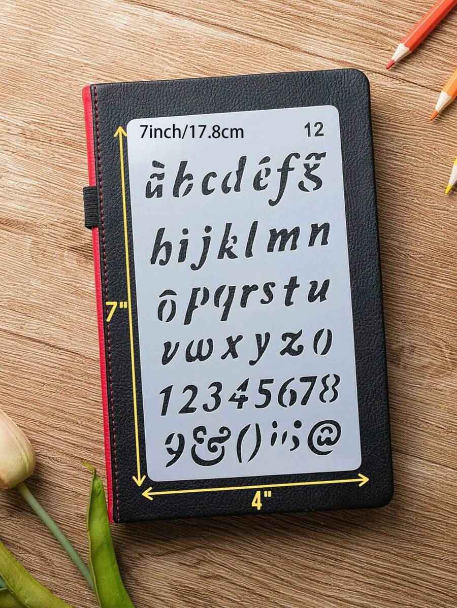 Letter Stencils, 12 Pack, 4 X 7 Inch, Alphabet Stencils, Letter Stencil ...