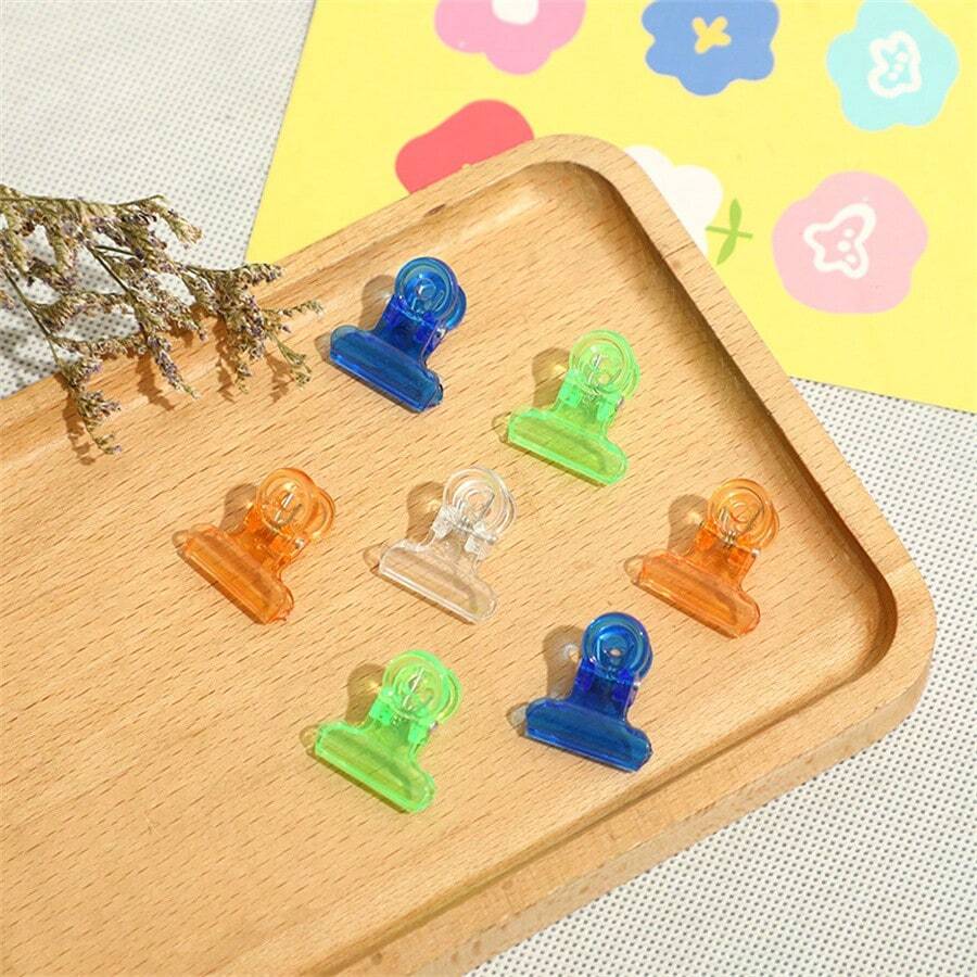 24pcs 29mm Round Ticket Clips Colorful Transparent Plastic Small 29mm ...