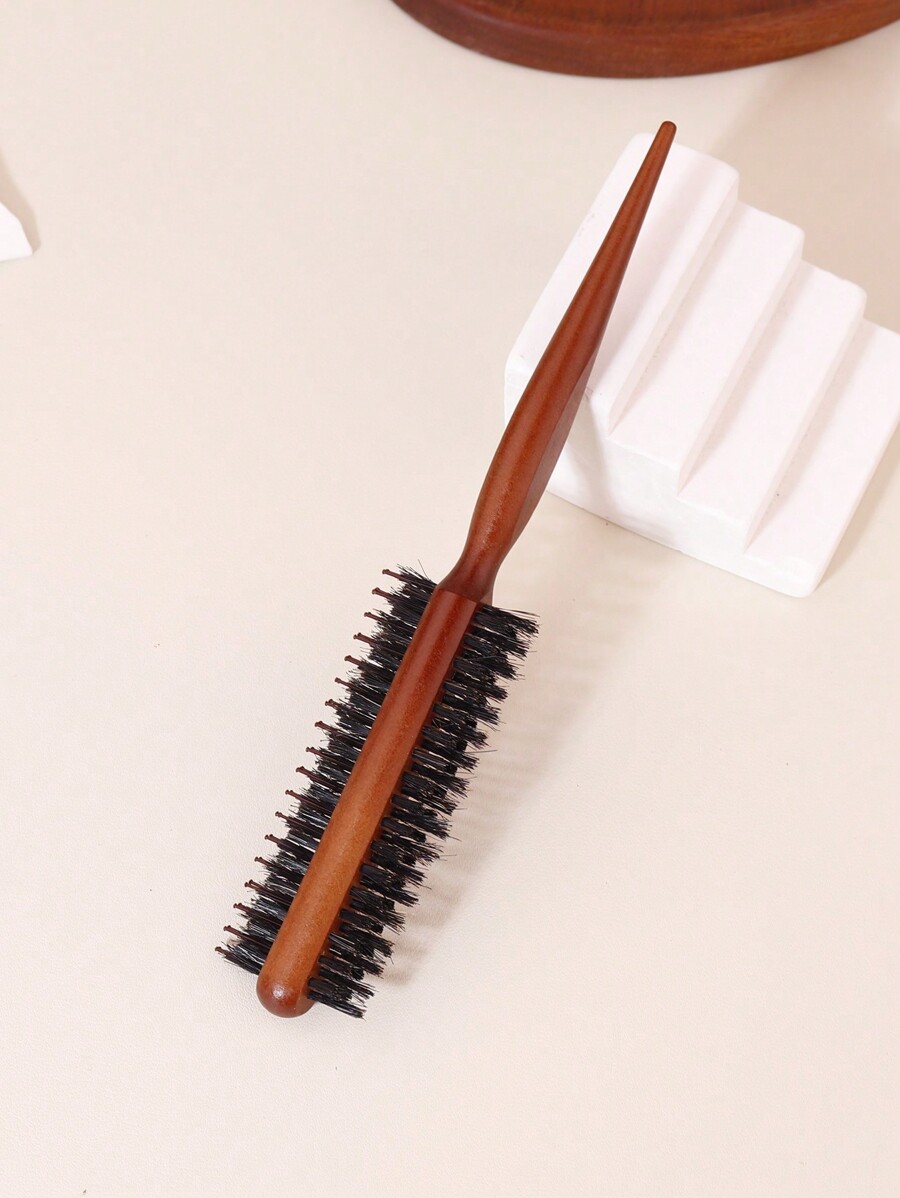Double Sided Wood Tear Hair Brush, 1pc, Three Row Salon Tear Hair Brush ...