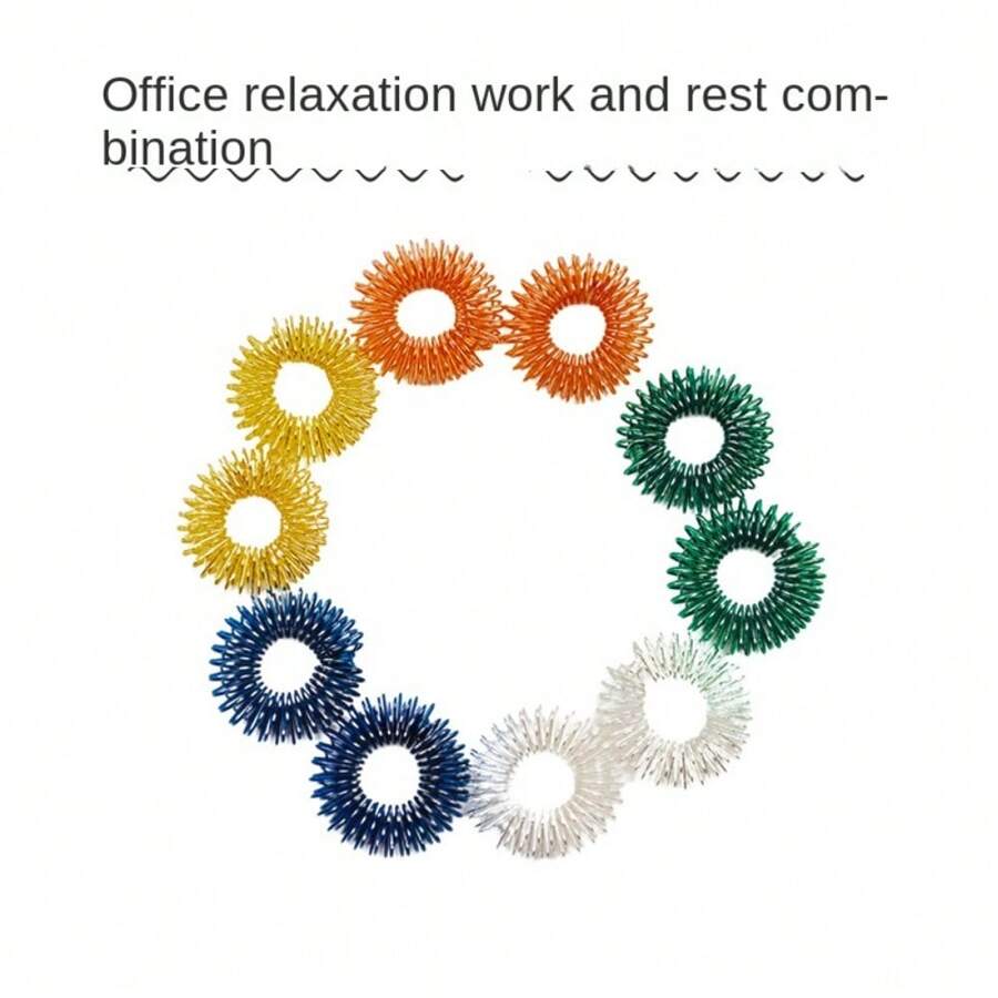 10pcs Acupressure Ring Spiked Sensory Ring Finger Relief Fidget Sensory ...
