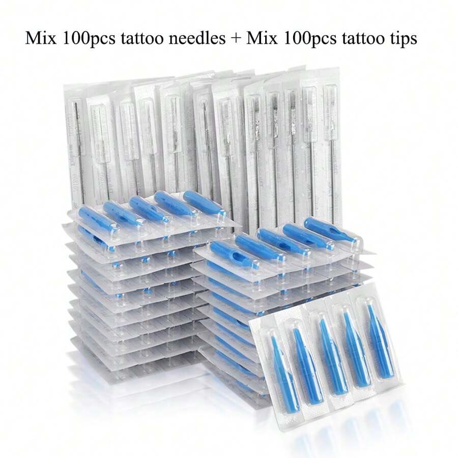 ATOMUS 200 Stück gemischte Tattoo-Nadeln 3RL 5RL 7RL 9RL 3RS 5RS 7RS ...