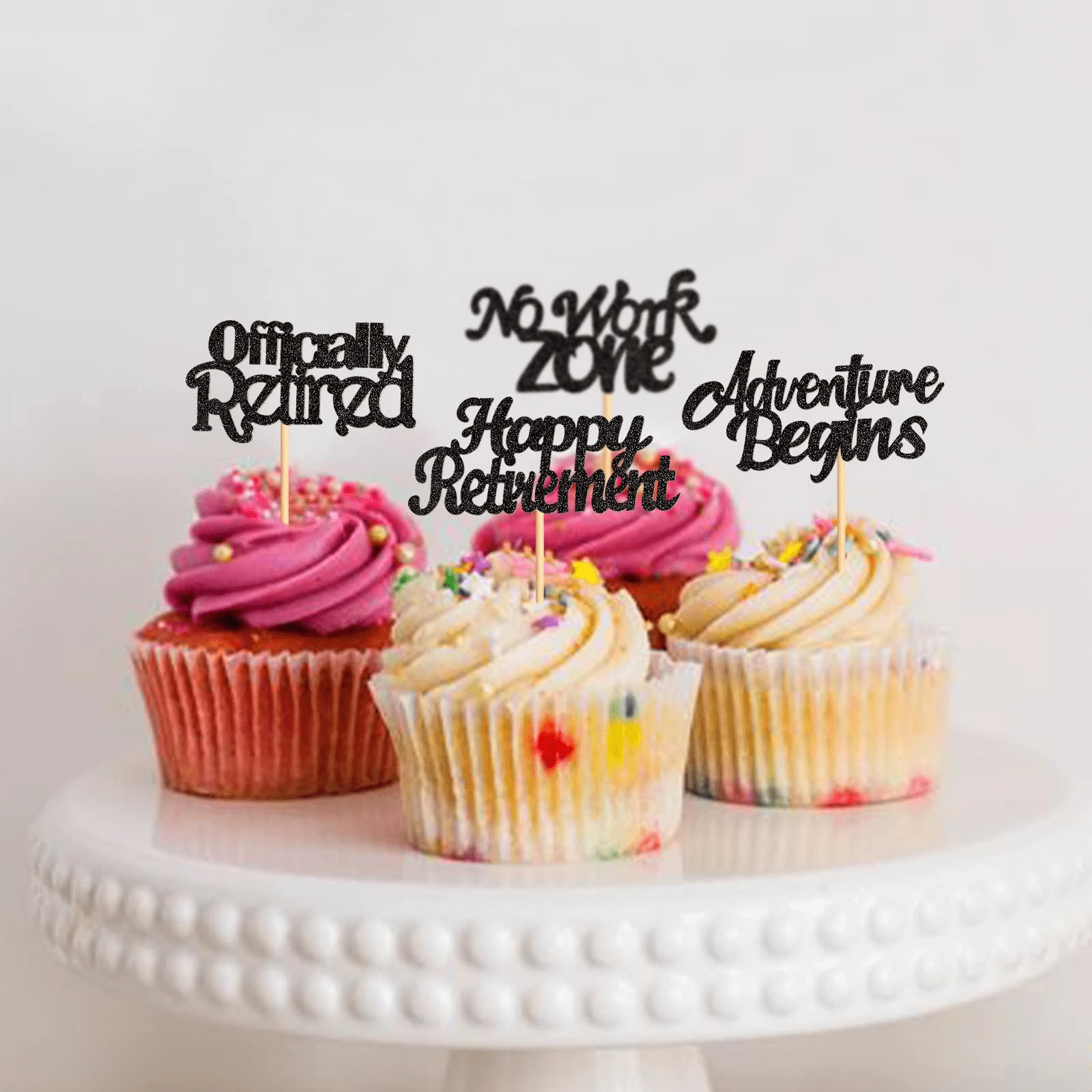 12pcs Happy Retirement Cupcake Toppers - Officially Retired, No More ...