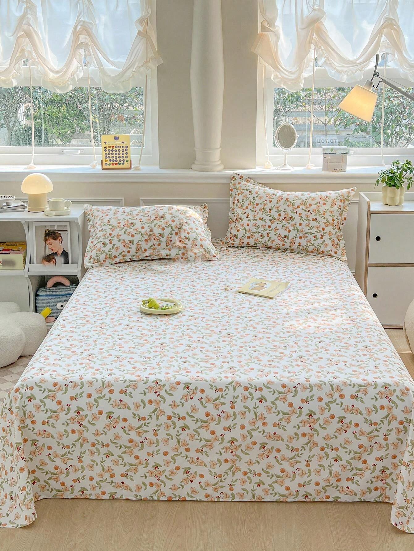 3-Piece Cool, Comfortable And Breathable Bed Sheets Set With 2 ...