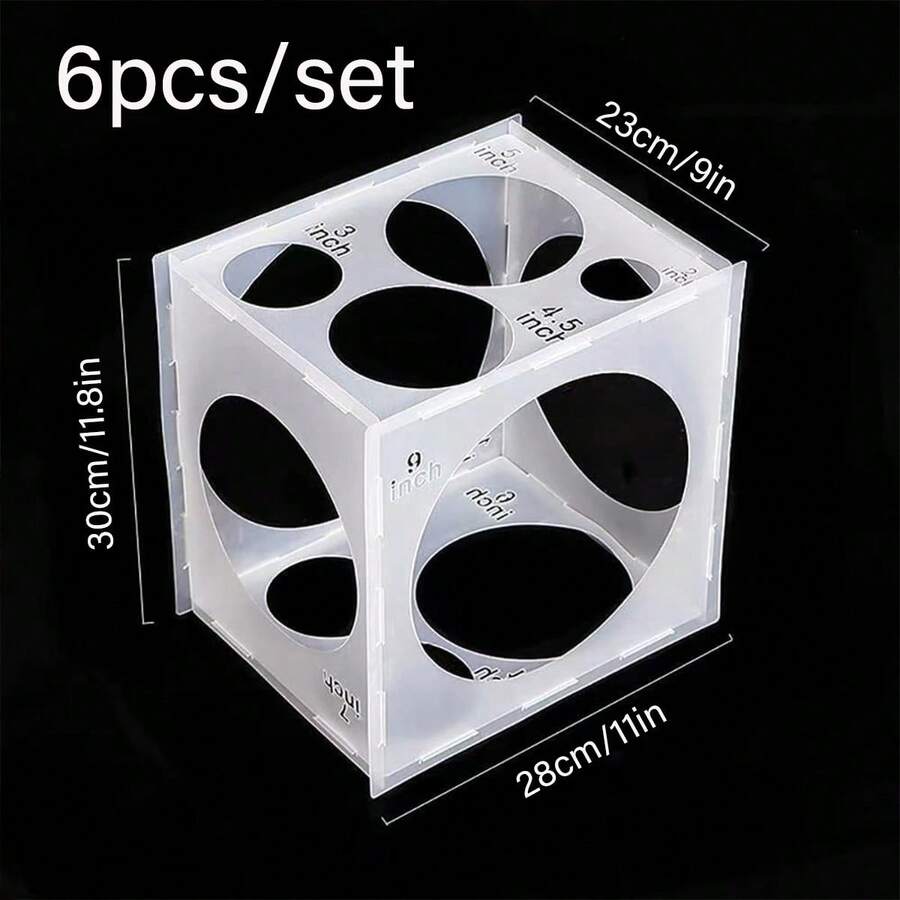 1 Set Of Foldable Balloon Sizer Box, Suitable For Measuring The Size Of ...