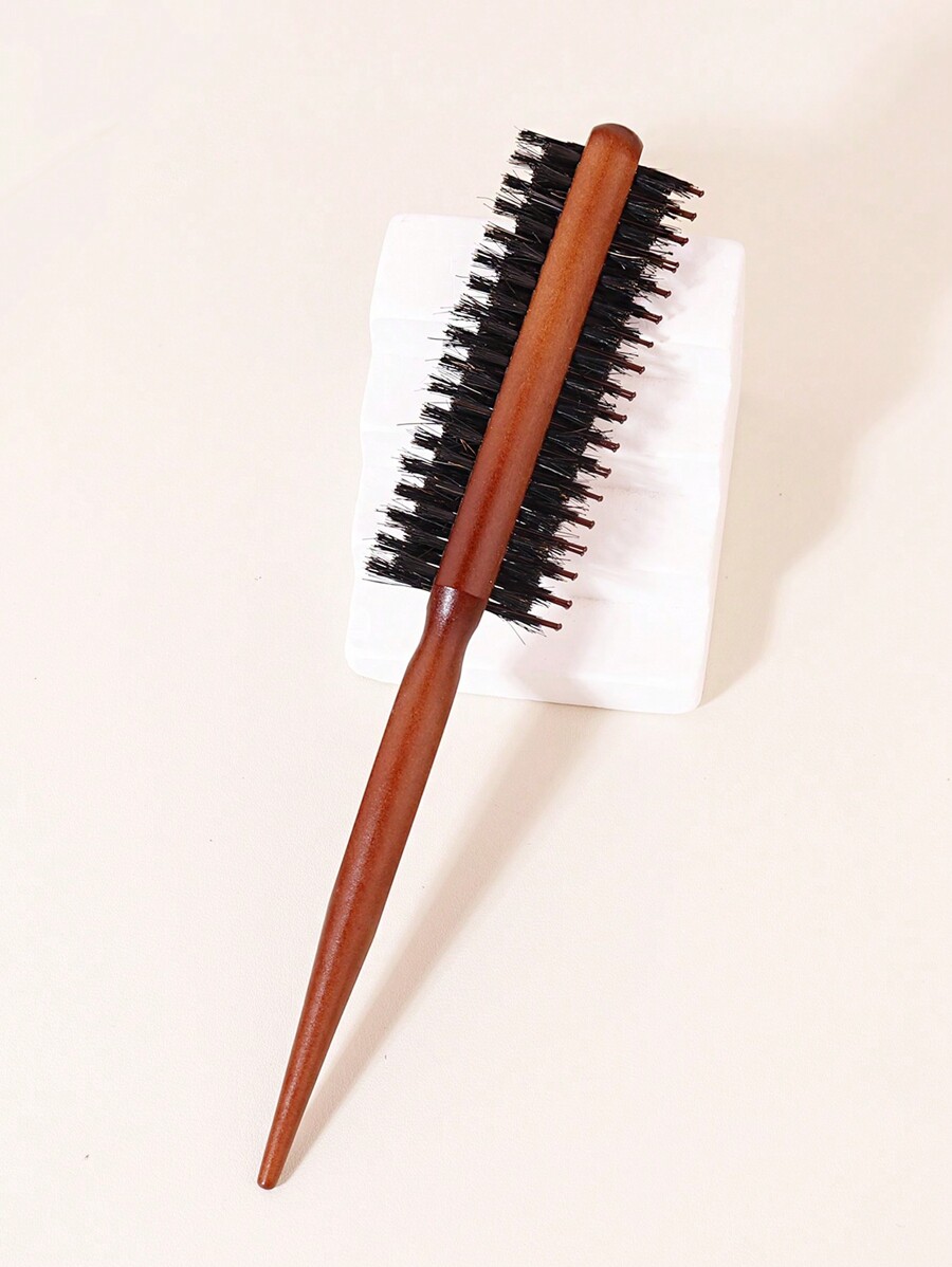 Double Sided Wood Tear Hair Brush, 1pc, Three Row Salon Tear Hair Brush ...