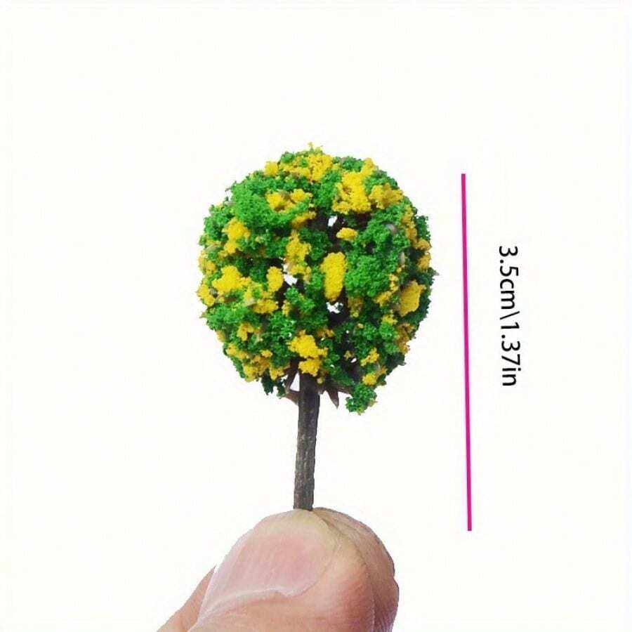 4 قطع من شجرة المحاكاة للحدائق الصغيرة لتصميم المناظر الطبيعية الصغيرة ...