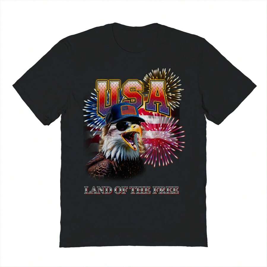 Nearly There Usa Land Of The Free Graphic Cotton Short-Sleeve T-Shirt ...