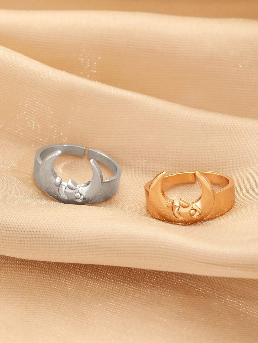 1pc Venus Half Face Ring, Exaggerated Creative Personality Opening Ring ...