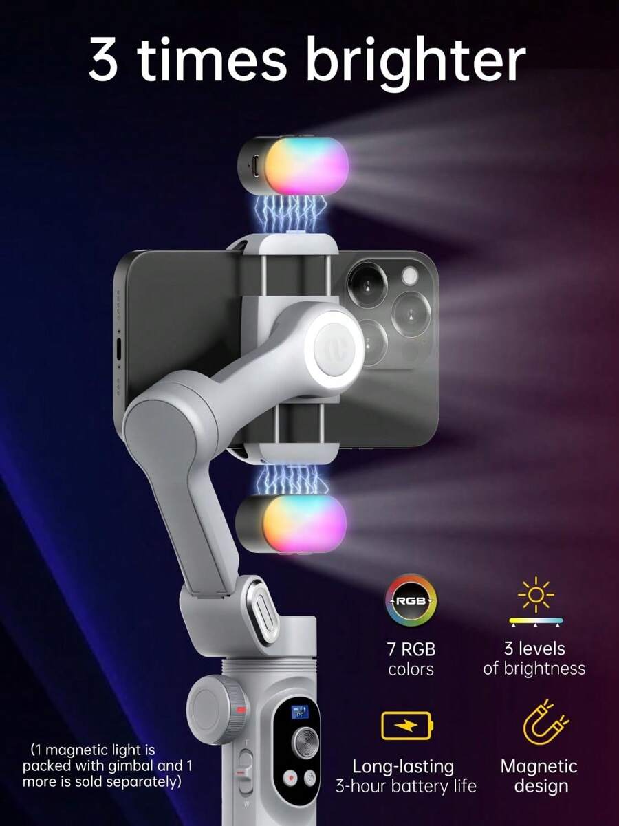 Gimbal Stabilizer For Smartphone, 3-Axis IPhone Gimbal Portable Gimbal ...